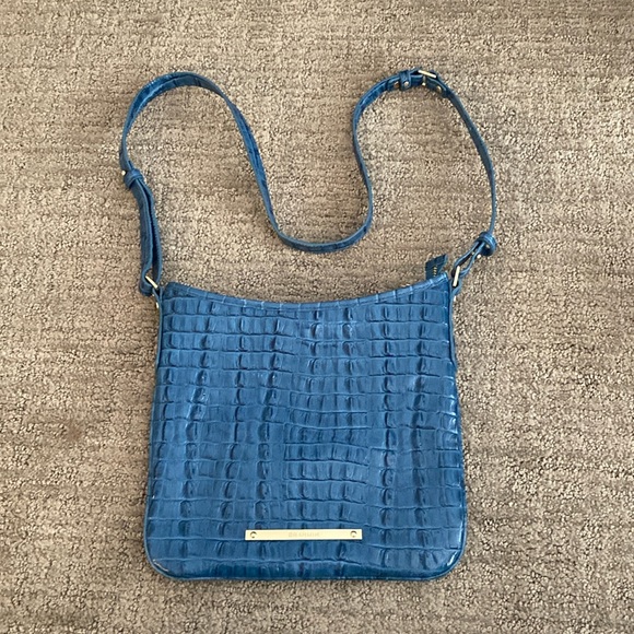 Brahmin | Bags | Brahmin Blue Snakeskin Satchel | Poshmark